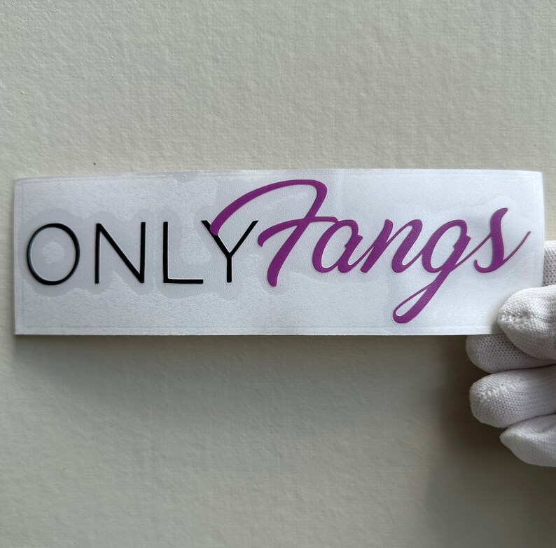 Only Fangs Decal - Etsy