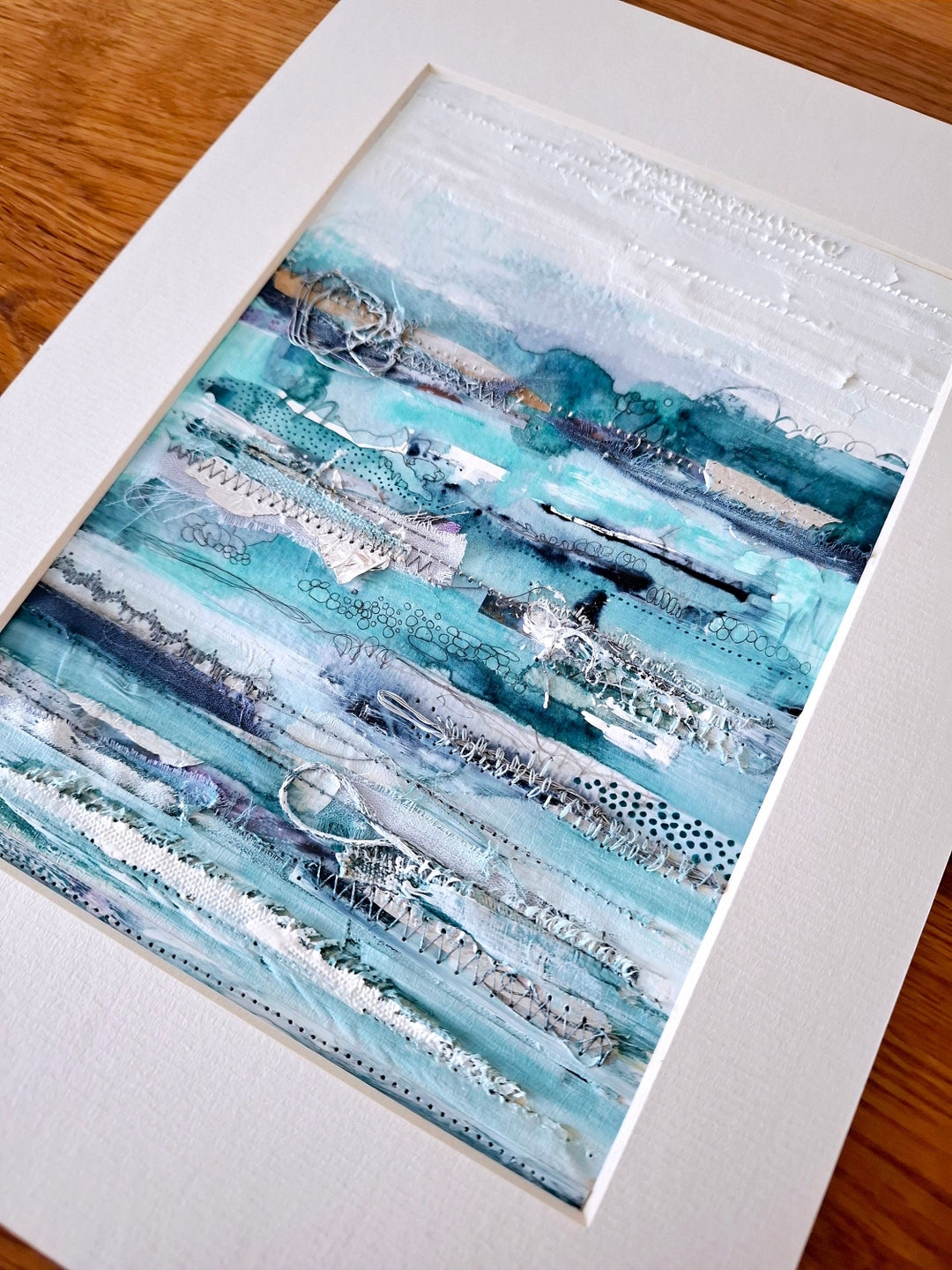 Original Mixed Media Landscape Painting Rippling Stream - Etsy