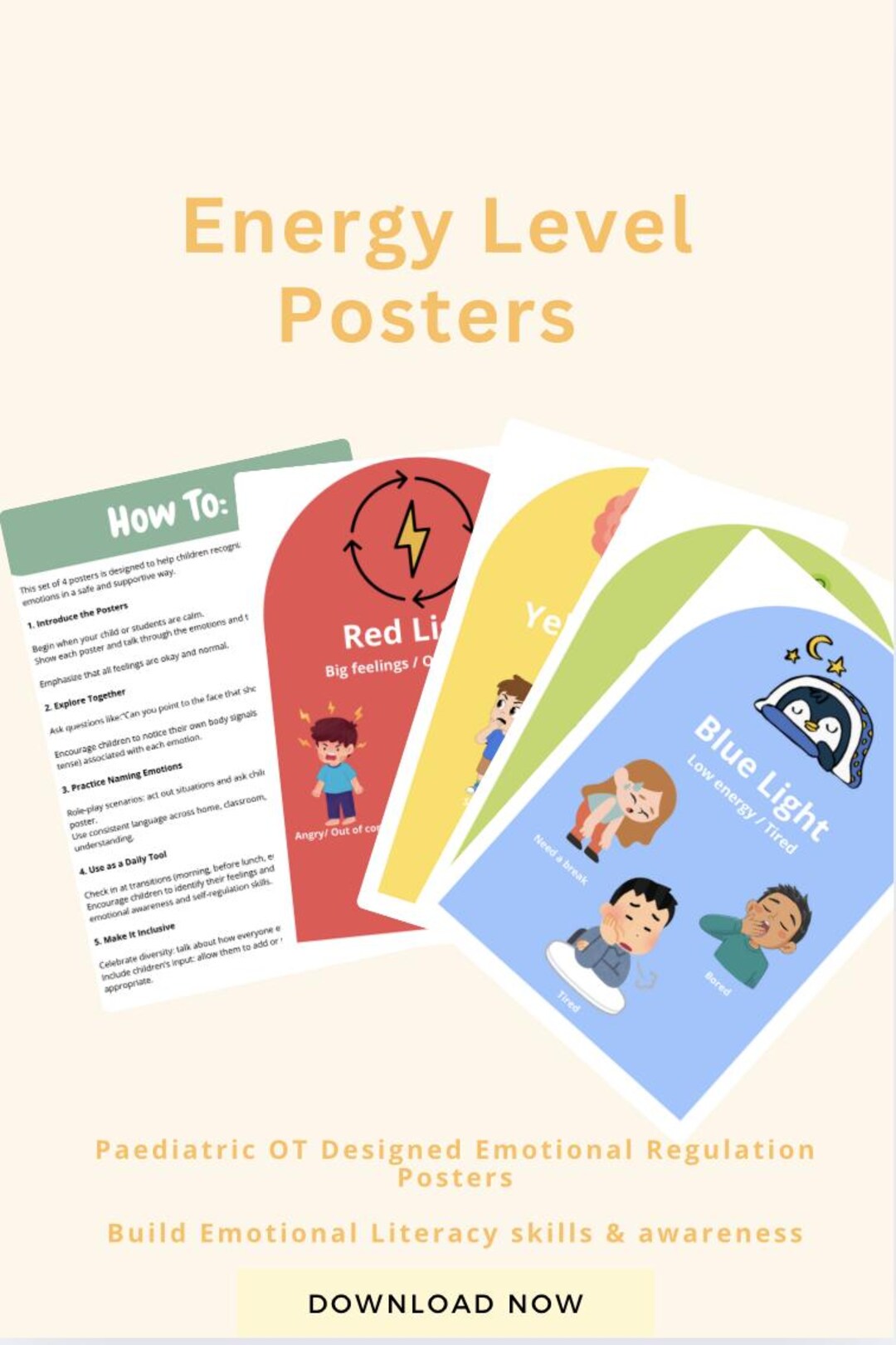 Emotional Regulation Posters for Kids | OT Tools for Classroom & Home ...
