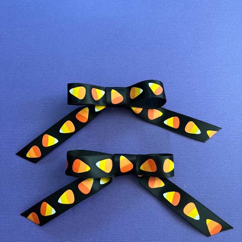 Candy Corn Hair Bow - Etsy