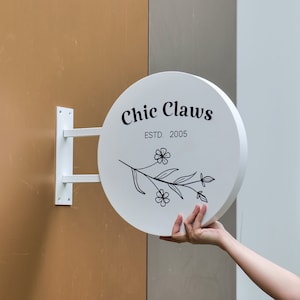 Round Blade Sign,double Sided Sign,custom Storefront Sign,blade Sign ...