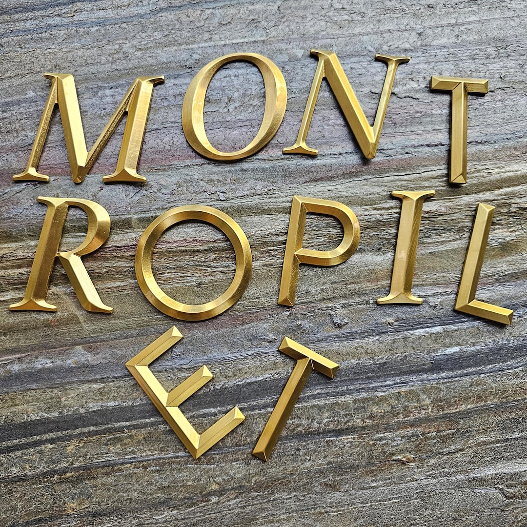 Brass Sign,modern House Numbers,brass House Number Sign,gold House ...