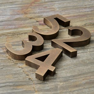 3D Vintage Brass Letters and Numbers Metal Signage Custom Logo Custom ...