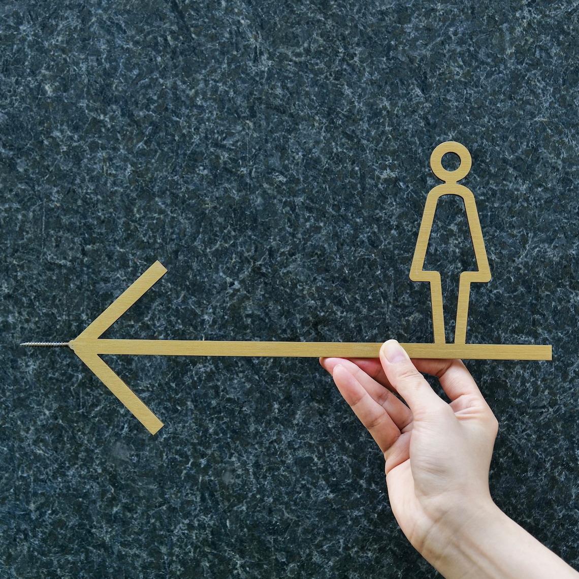 Toilet Signs, Restroom Sign, Modern Restroom Logo, Double-sided WC Sign ...