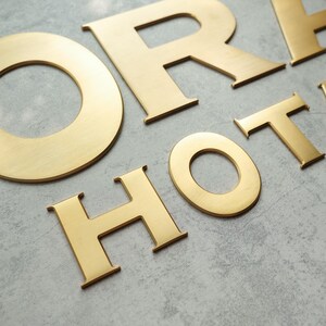 Custom Solid Brass Letters and Numbers – 3D Beveled Edge Font, Logo ...