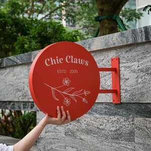 Round Blade Sign,double Sided Sign,custom Storefront Sign,blade Sign ...