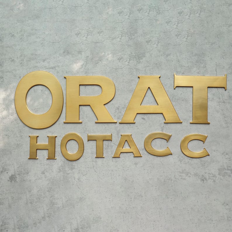 Custom Solid Brass Letters and Numbers – 3D Beveled Edge Font, Logo ...