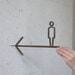 Toilet Signs, Restroom Sign, Modern Restroom Logo, Double-sided WC Sign ...