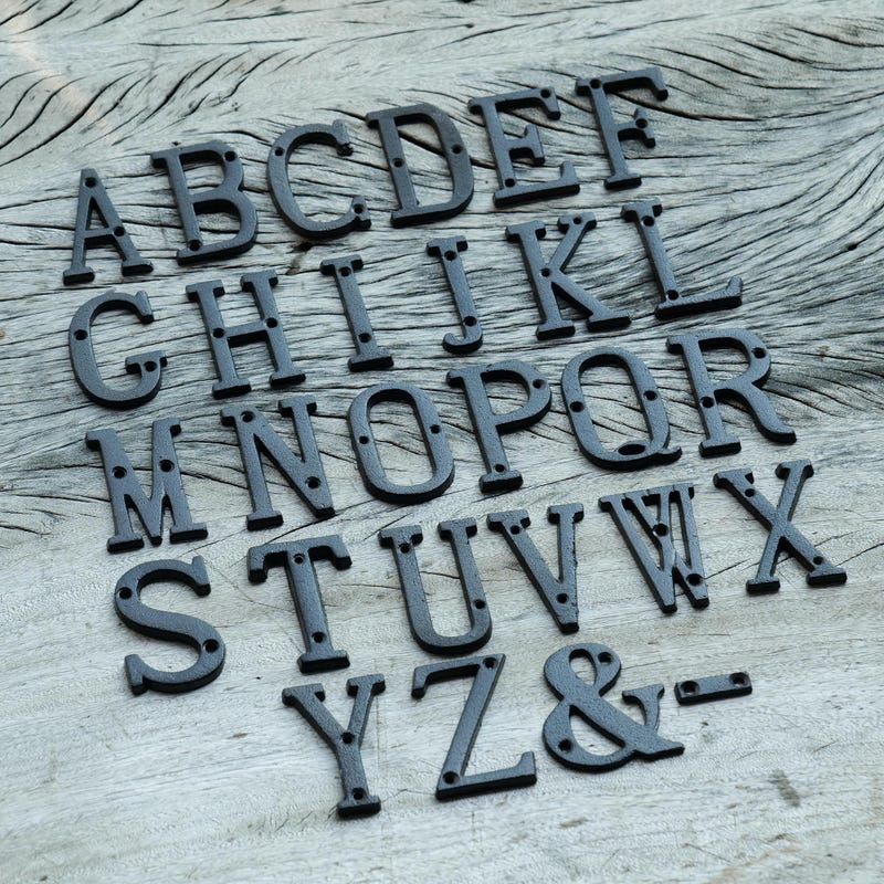 Cast Iron Metal Letters - Etsy