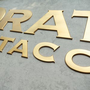 Custom Solid Brass Letters and Numbers – 3D Beveled Edge Font, Logo ...