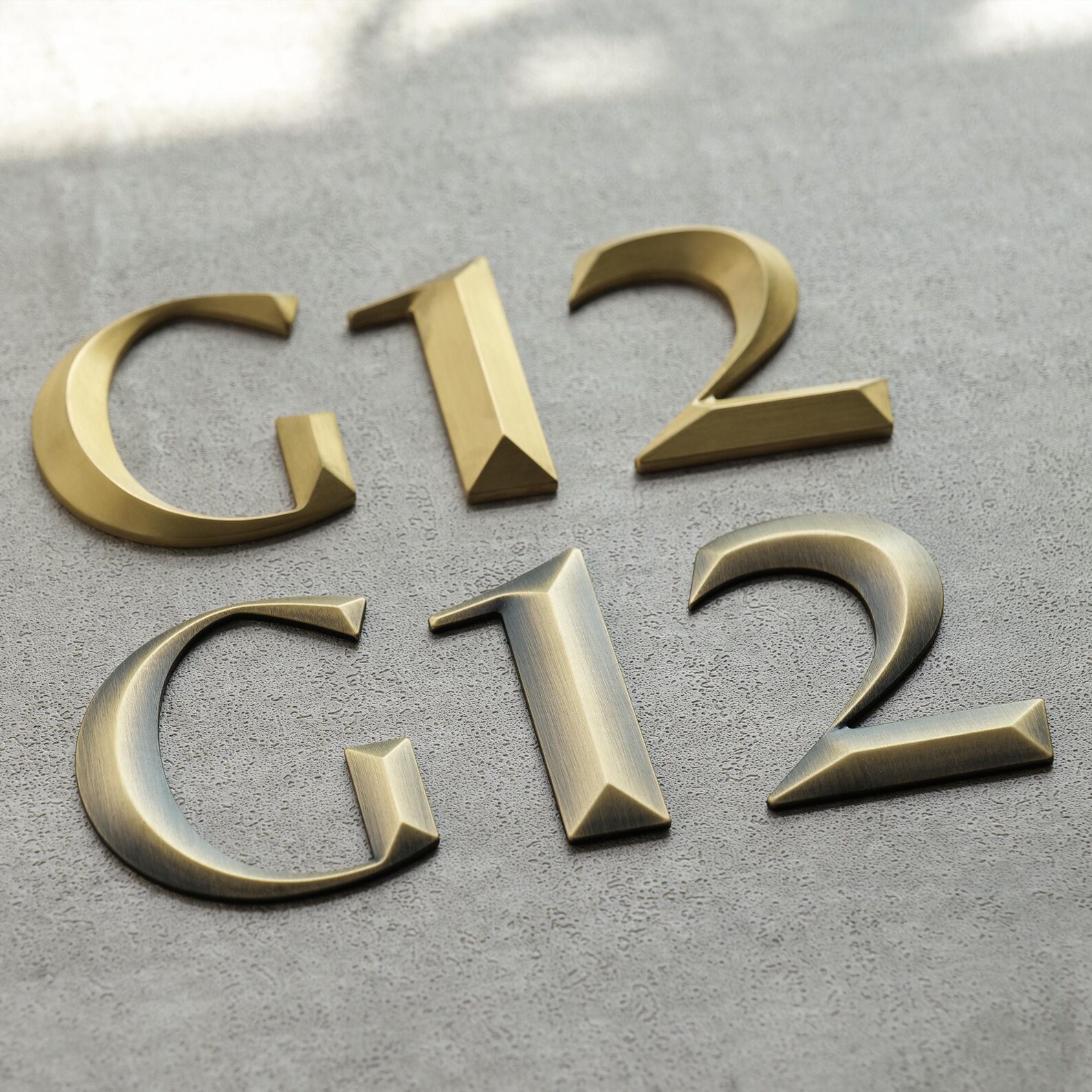 Custom Solid Brass Letters Numbers Logo | 3D House Address Sign ...