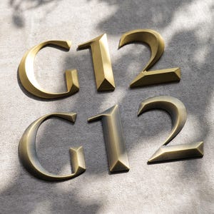 Custom Solid Brass Letters Numbers Logo | 3D House Address Sign ...