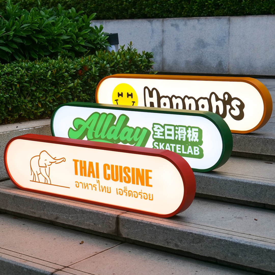 Illuminated Logo Sign,acrylic Light Box Sign,custom Store Sign Light ...