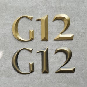 Custom Solid Brass Letters Numbers Logo | 3D House Address Sign ...
