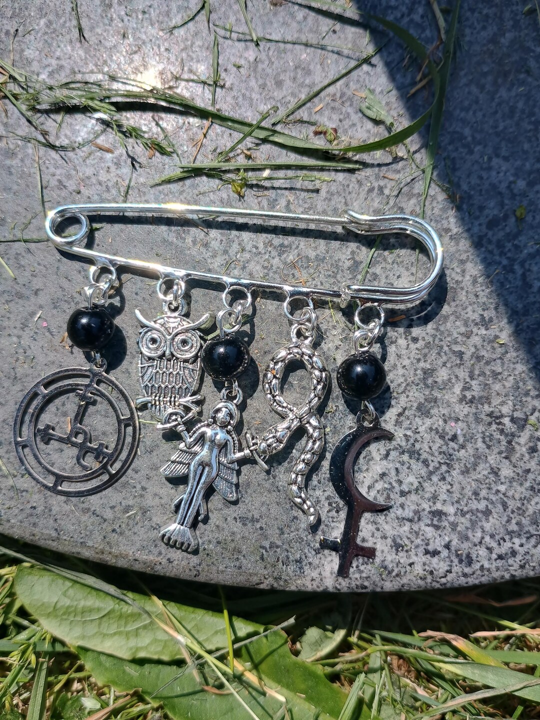 Pagan Goth Goddess Lilith Kilt Pin Brooch. Choice of Colours - Etsy