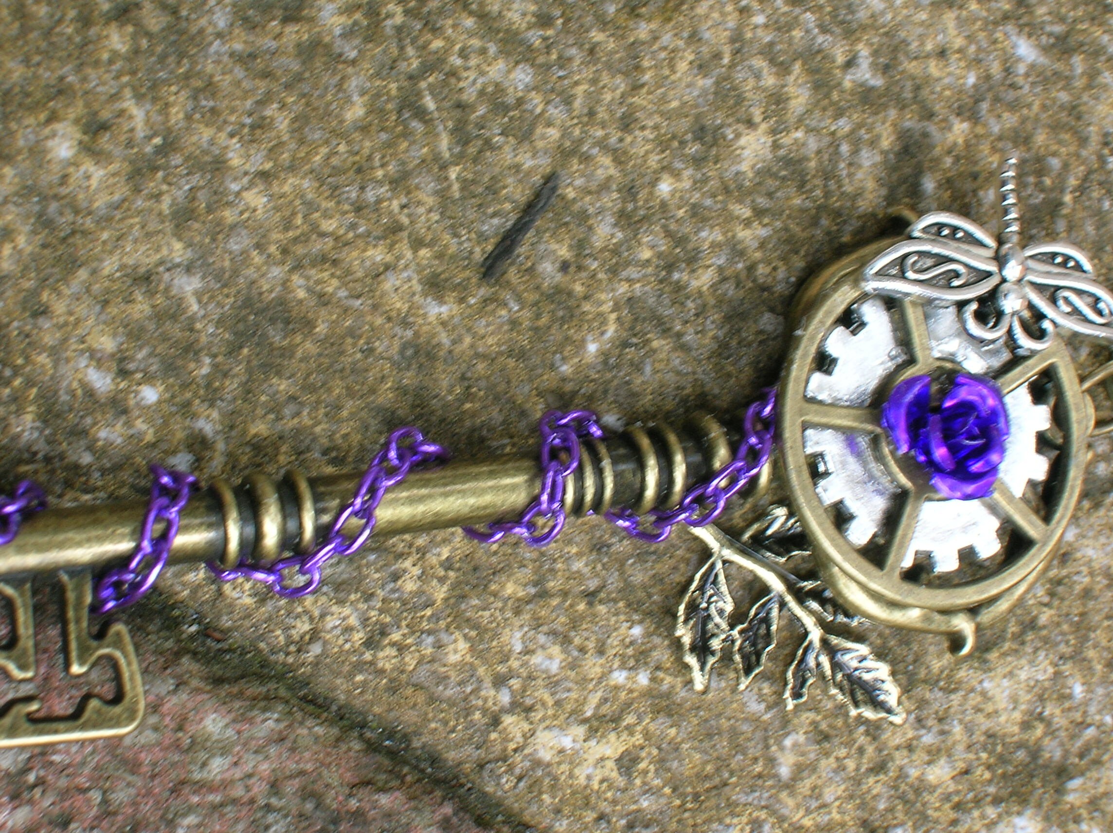 Steampunk Fantasy Dragonfly Key Pendant. Choice Colours - Etsy UK