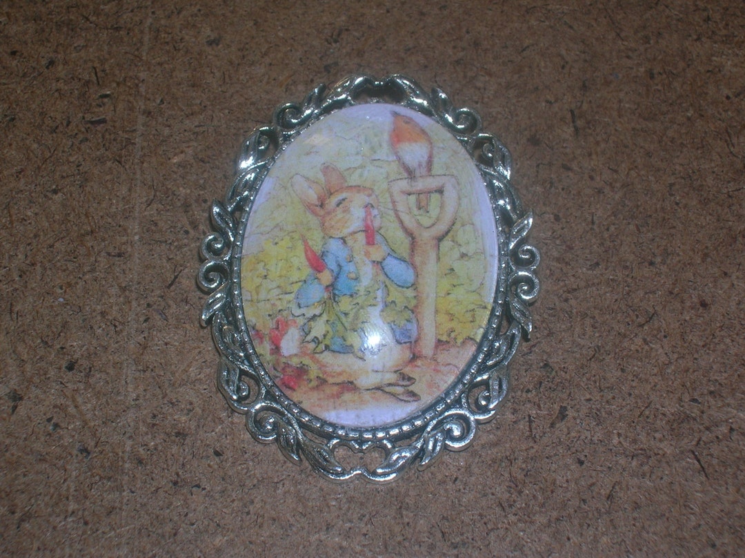 Beatrix Potter Peter Rabbit Brooch. Victorian Childhood - Etsy