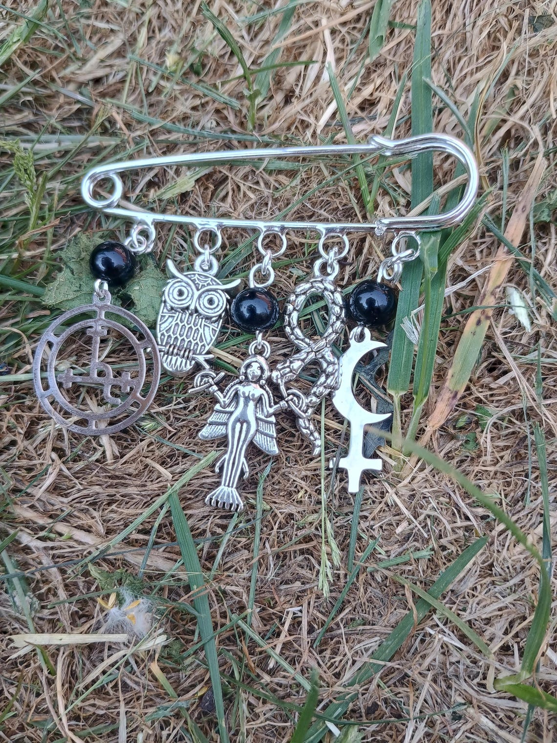 Pagan Goth Goddess Lilith Kilt Pin Brooch. Choice of Colours - Etsy