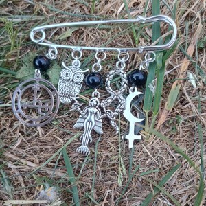 Pagan Goth Goddess Lilith Kilt Pin Brooch. Choice of Colours - Etsy