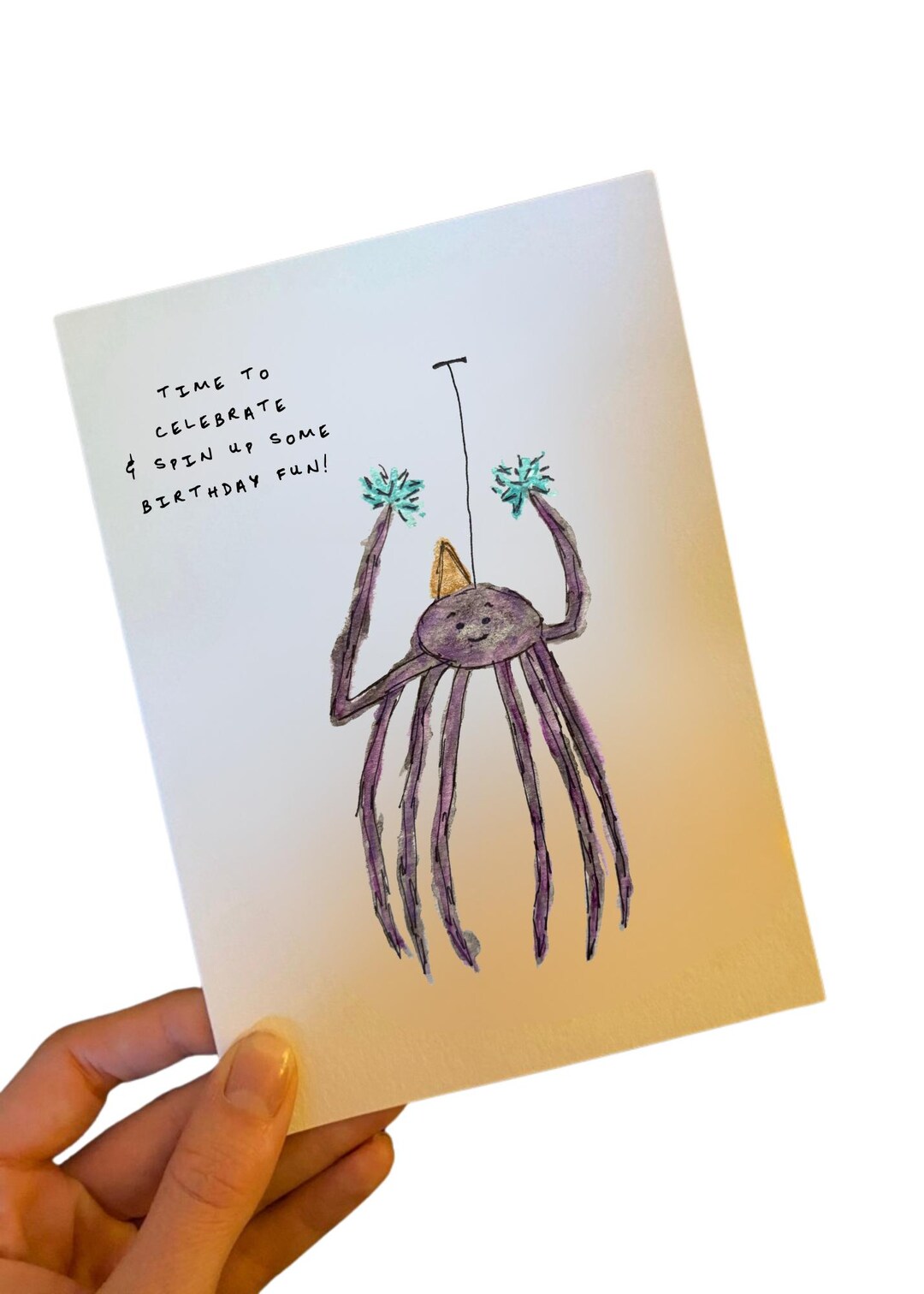 Spider Birthday Card - Etsy