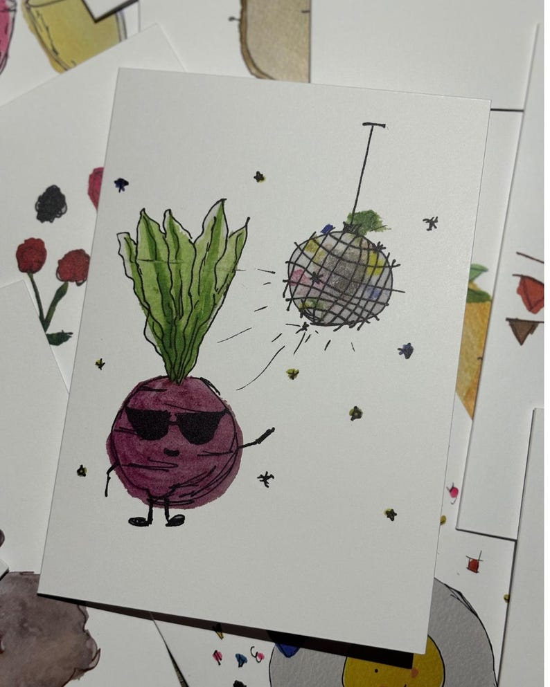 Let the Beet Drop Card - Etsy
