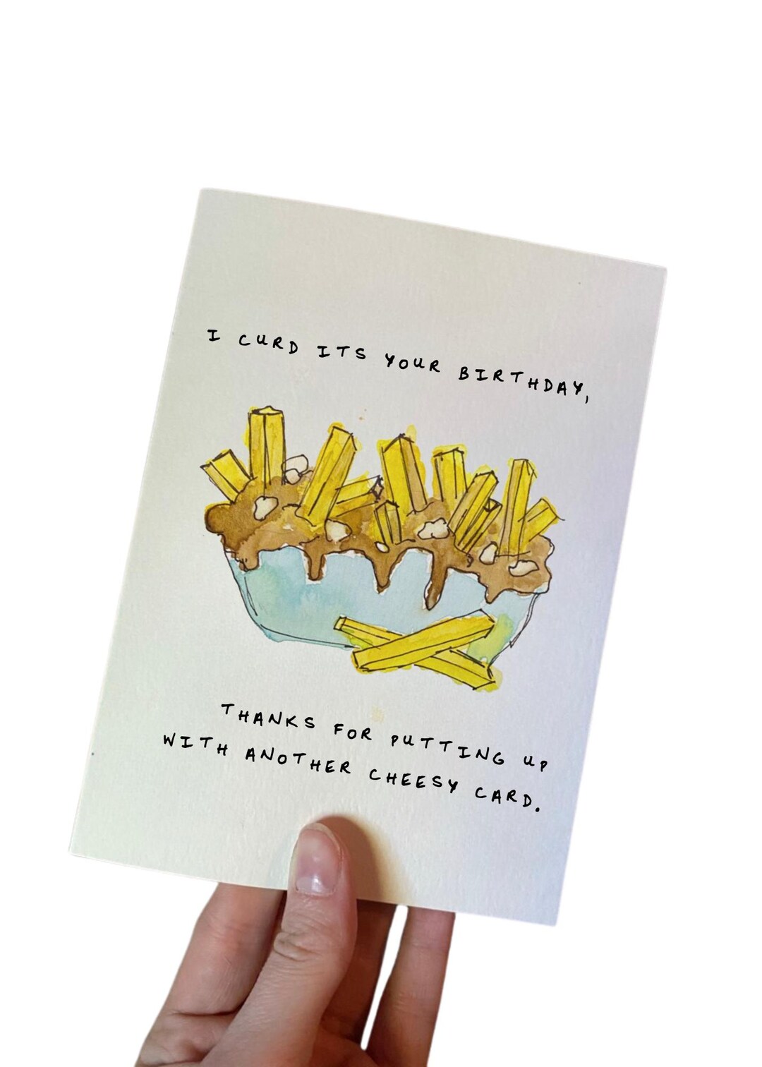A Cheesy Poutine Card - Etsy