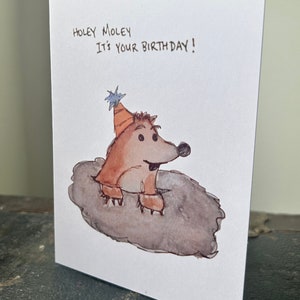 Holey Moley Birthday Card - Etsy