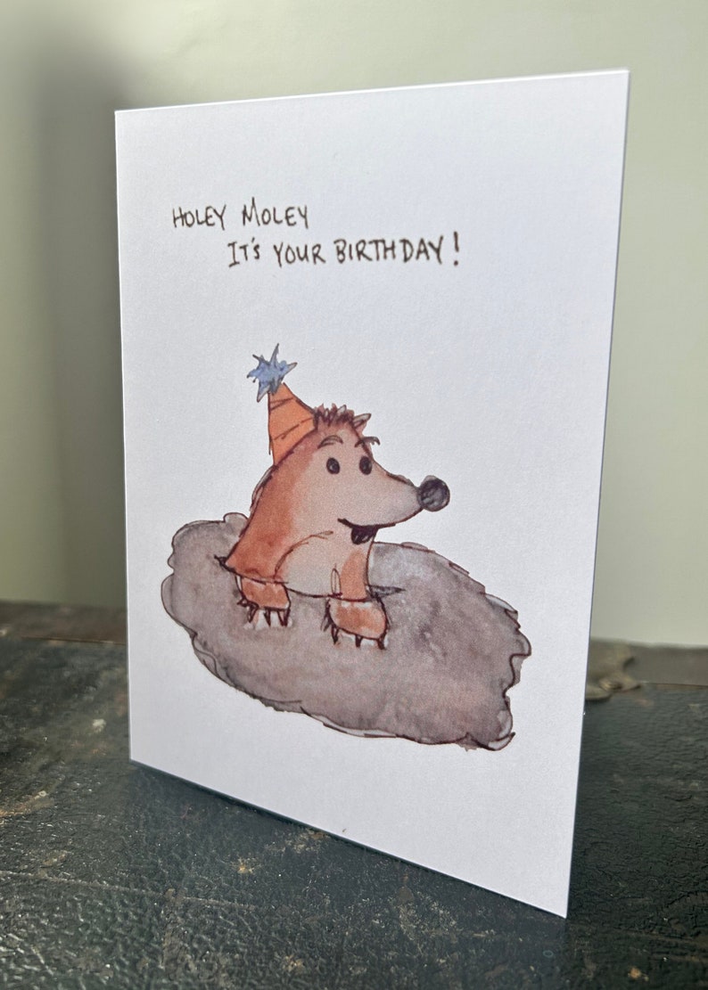 Holey Moley Birthday Card - Etsy