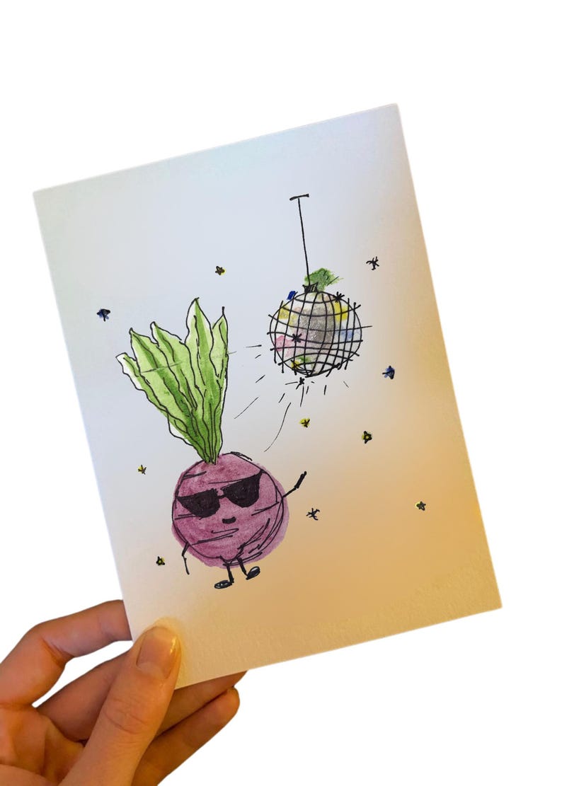 Let the Beet Drop Card - Etsy