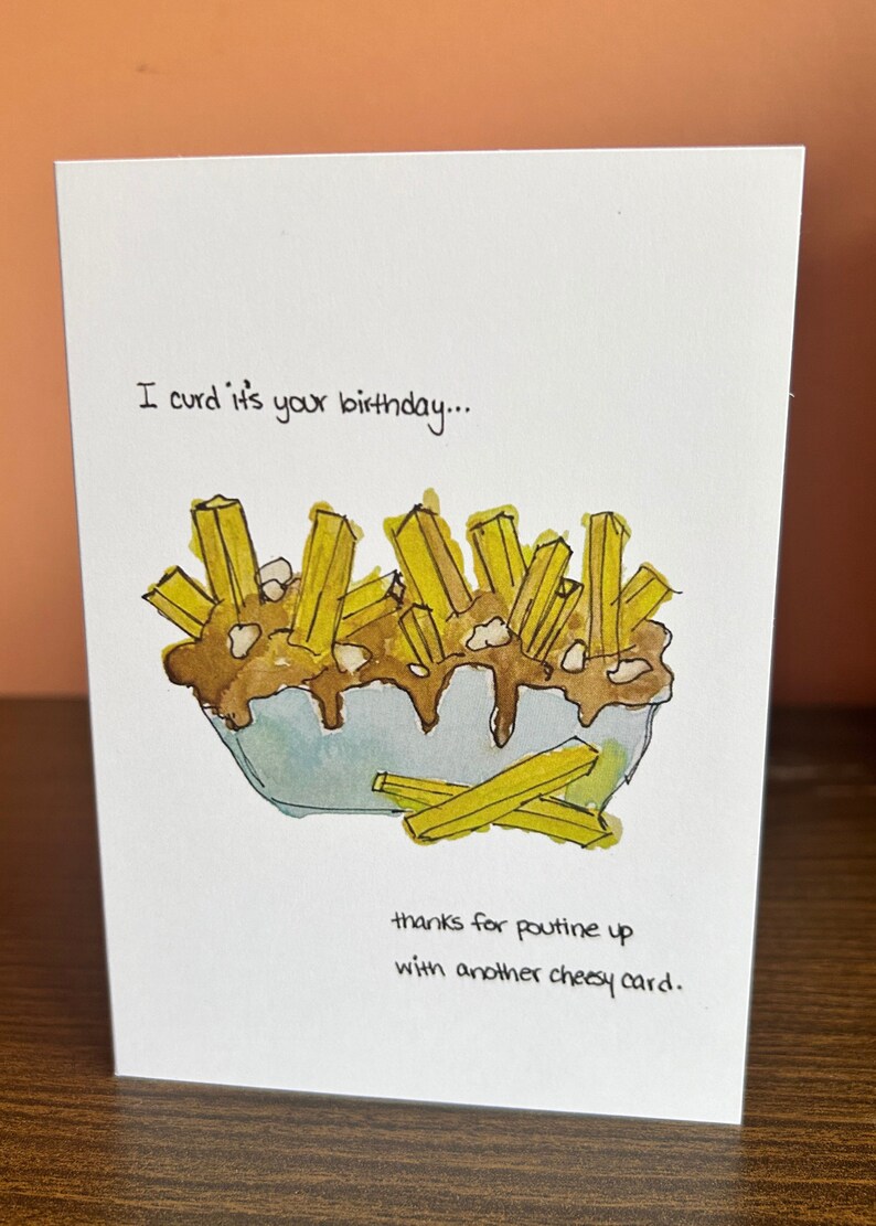 A Cheesy Poutine Card - Etsy