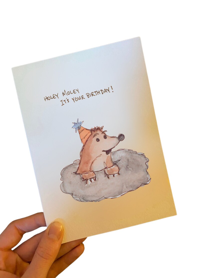 Holey Moley Birthday Card - Etsy