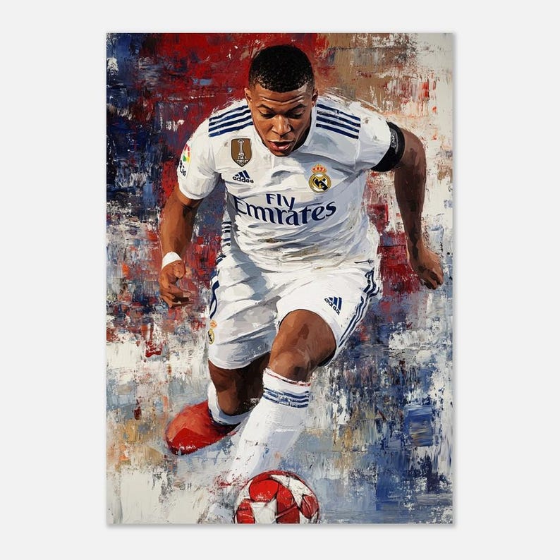Kylian Mbappé Poster, Kylian Mbappé, Football Poster, Football Print ...