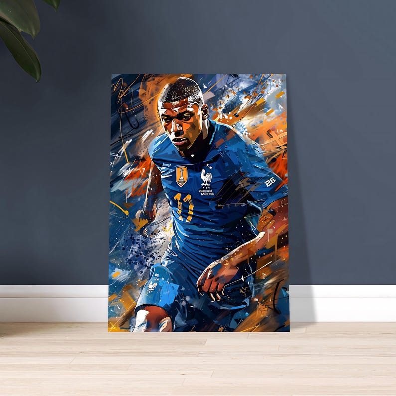 Kylian Mbappé Poster, Kylian Mbappé, Football Poster, Football Print ...