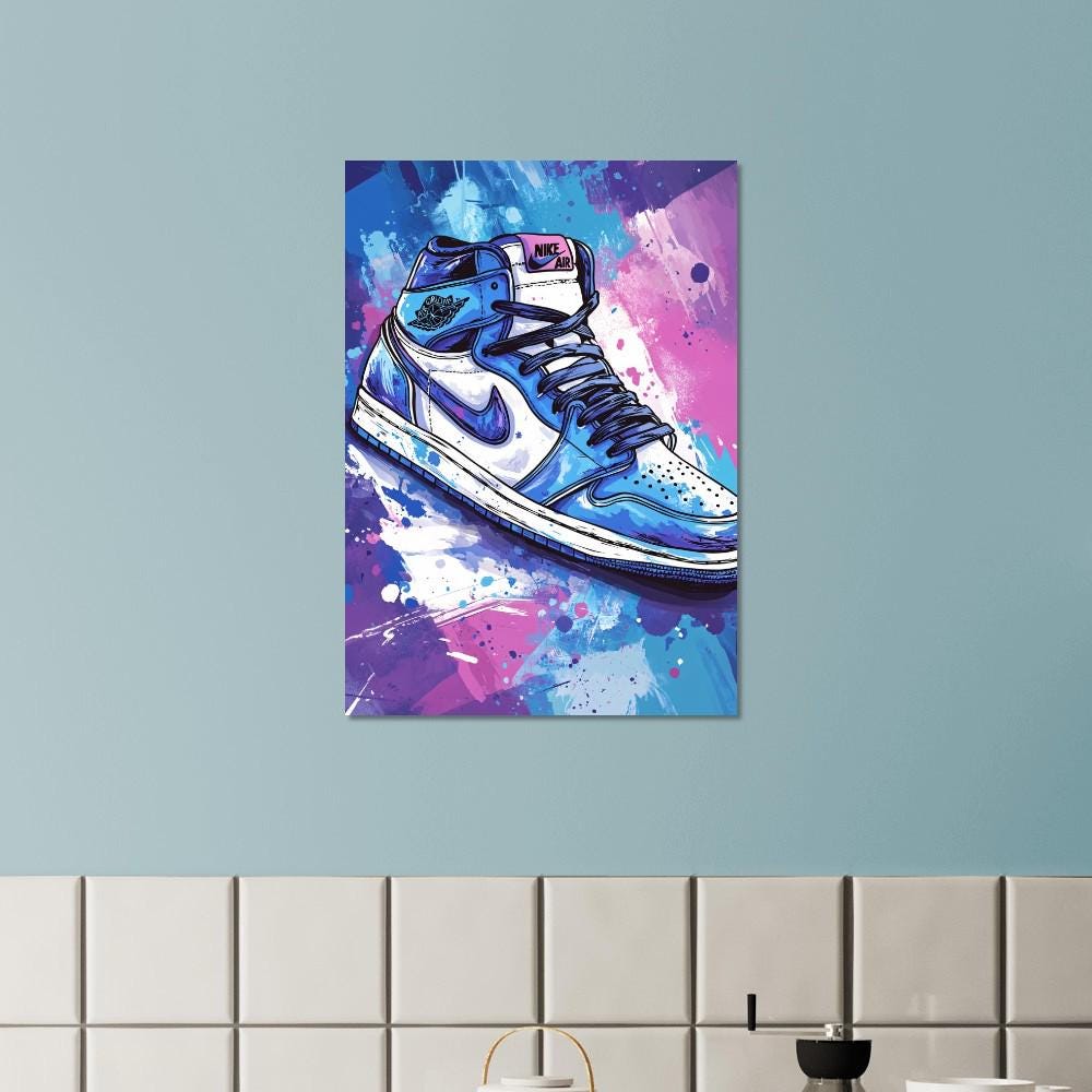 Nike Jordan Shoes Poster, Sneaker Art, Sports Decor, Basketball Wall ...