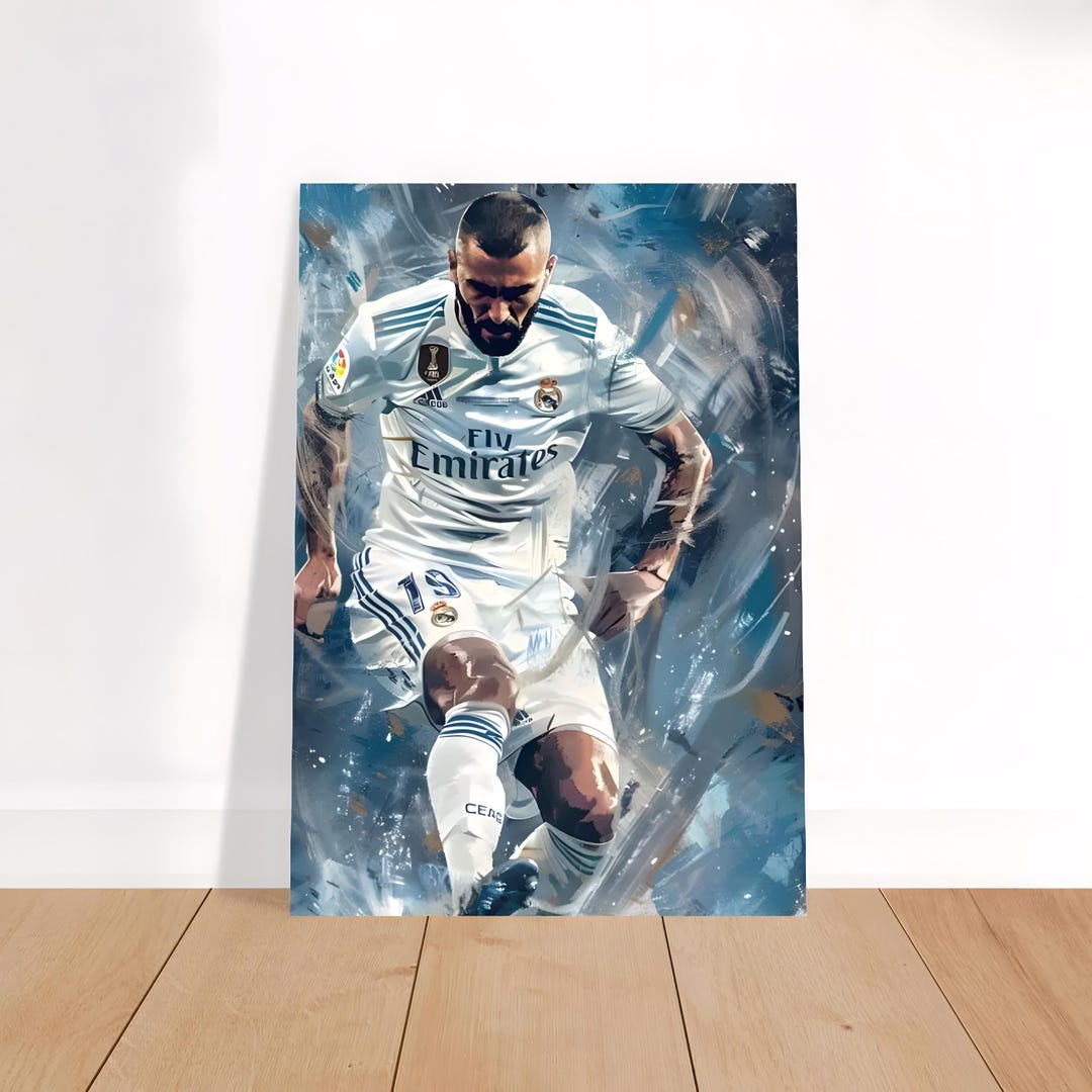 Karim Benzema Poster, Karim Benzema, Football Poster, Football Print ...