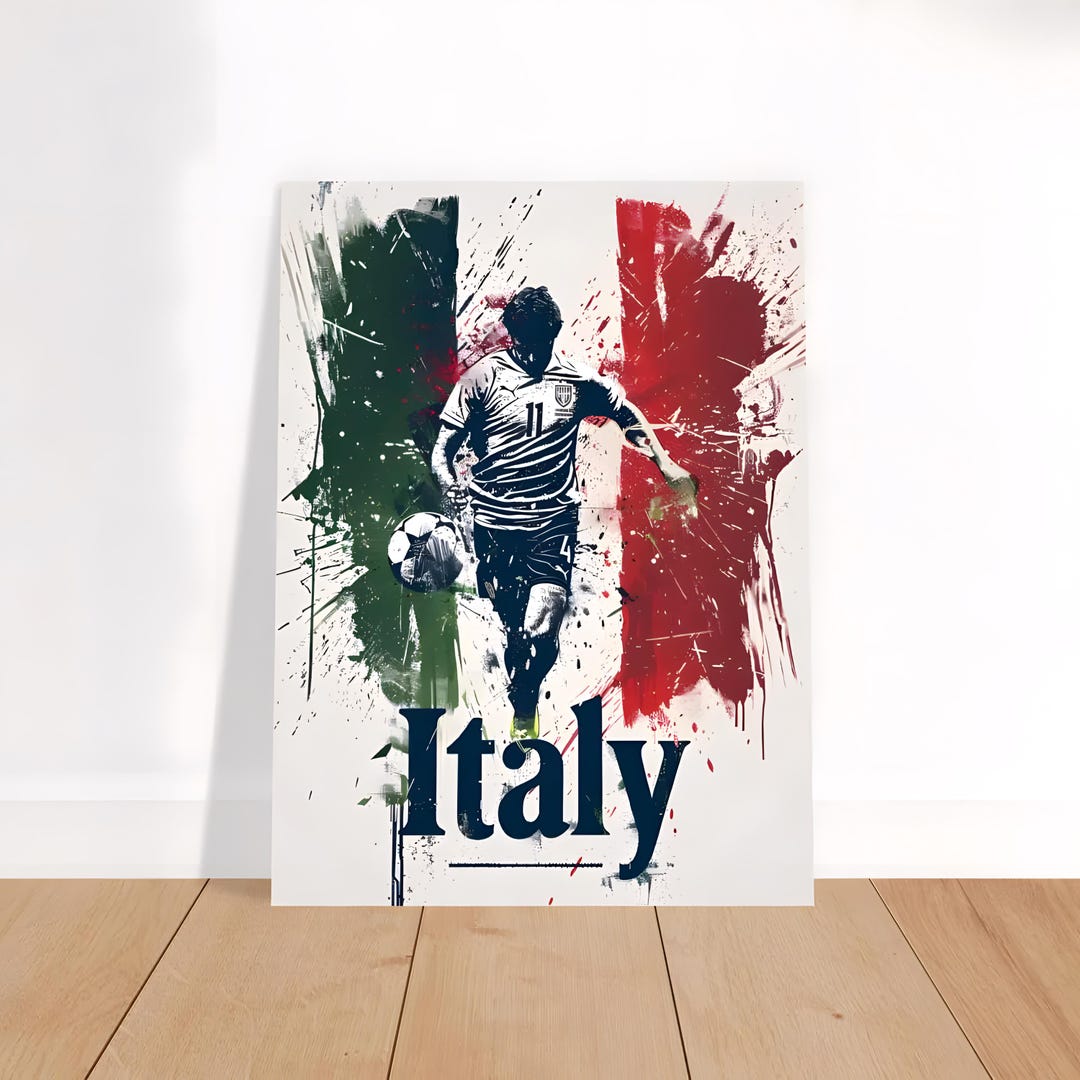 Italy Soccer Team Poster, Italy Soccer Team Art, Football Poster ...