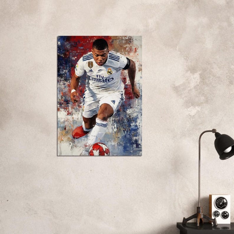 Kylian Mbappé Poster, Kylian Mbappé, Football Poster, Football Print ...