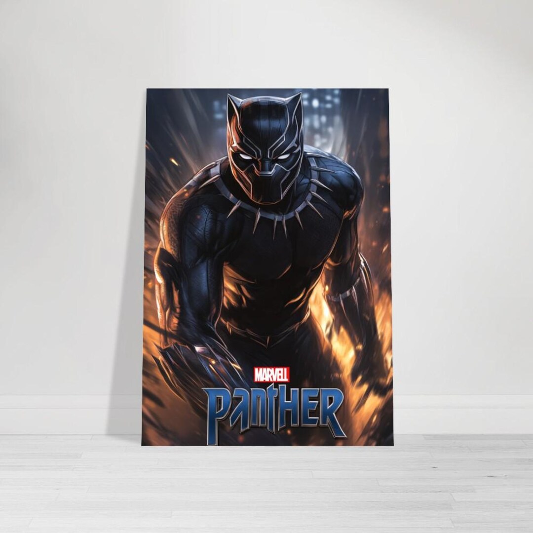 Black Panther Poster, Marvel Poster, Avengers Art, Superhero Decor ...