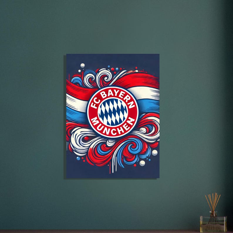 Bayern Munich Poster, Bayern Munich Art, Football Poster, Football ...