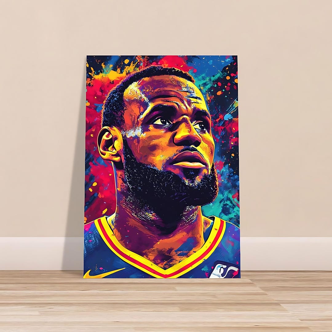 Lebron James Poster, LA Lakers Print, NBA Poster, Sports Poster, Mid ...