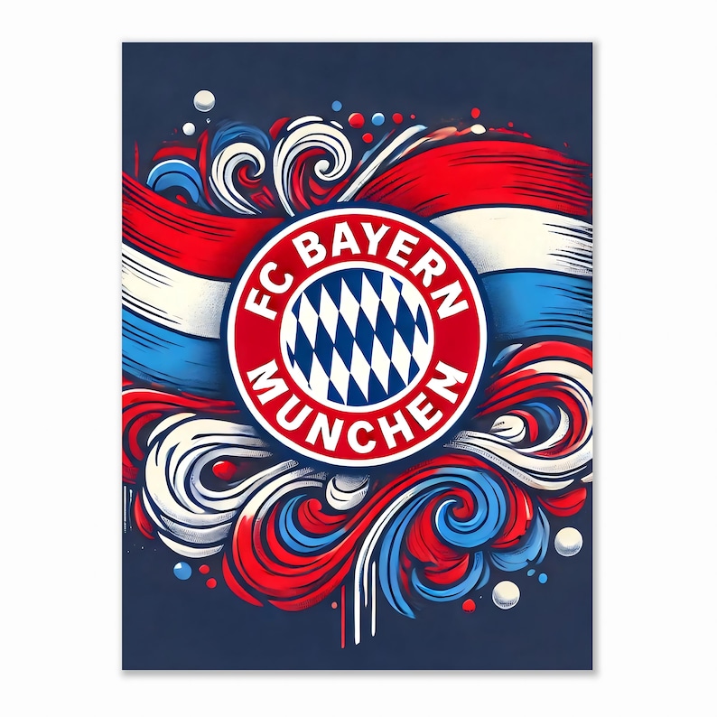 Bayern Munich Poster, Bayern Munich Art, Football Poster, Football ...