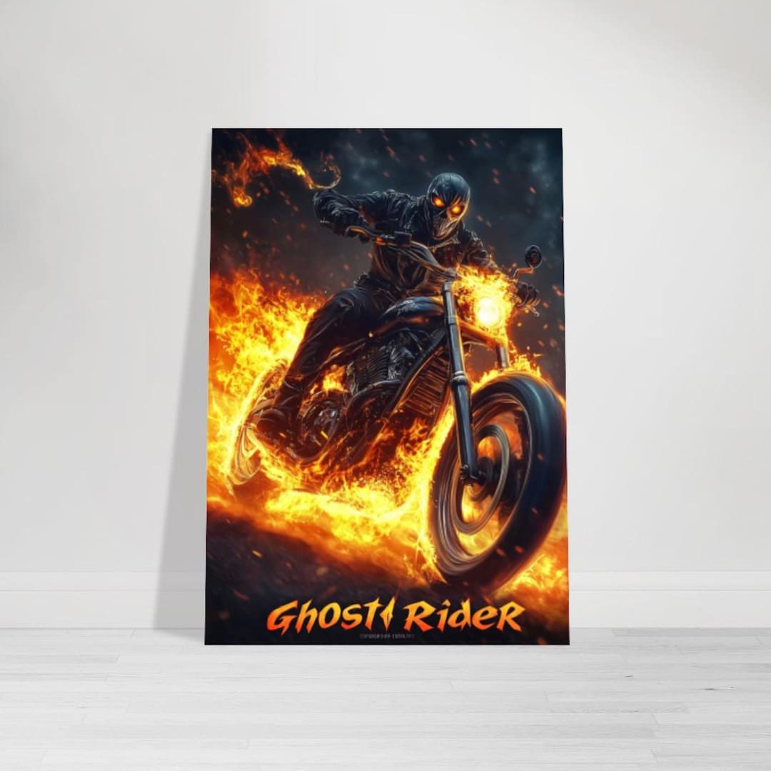 Ghost Rider Poster, Superhero Poster, Comic Book Art, Antihero Decor ...