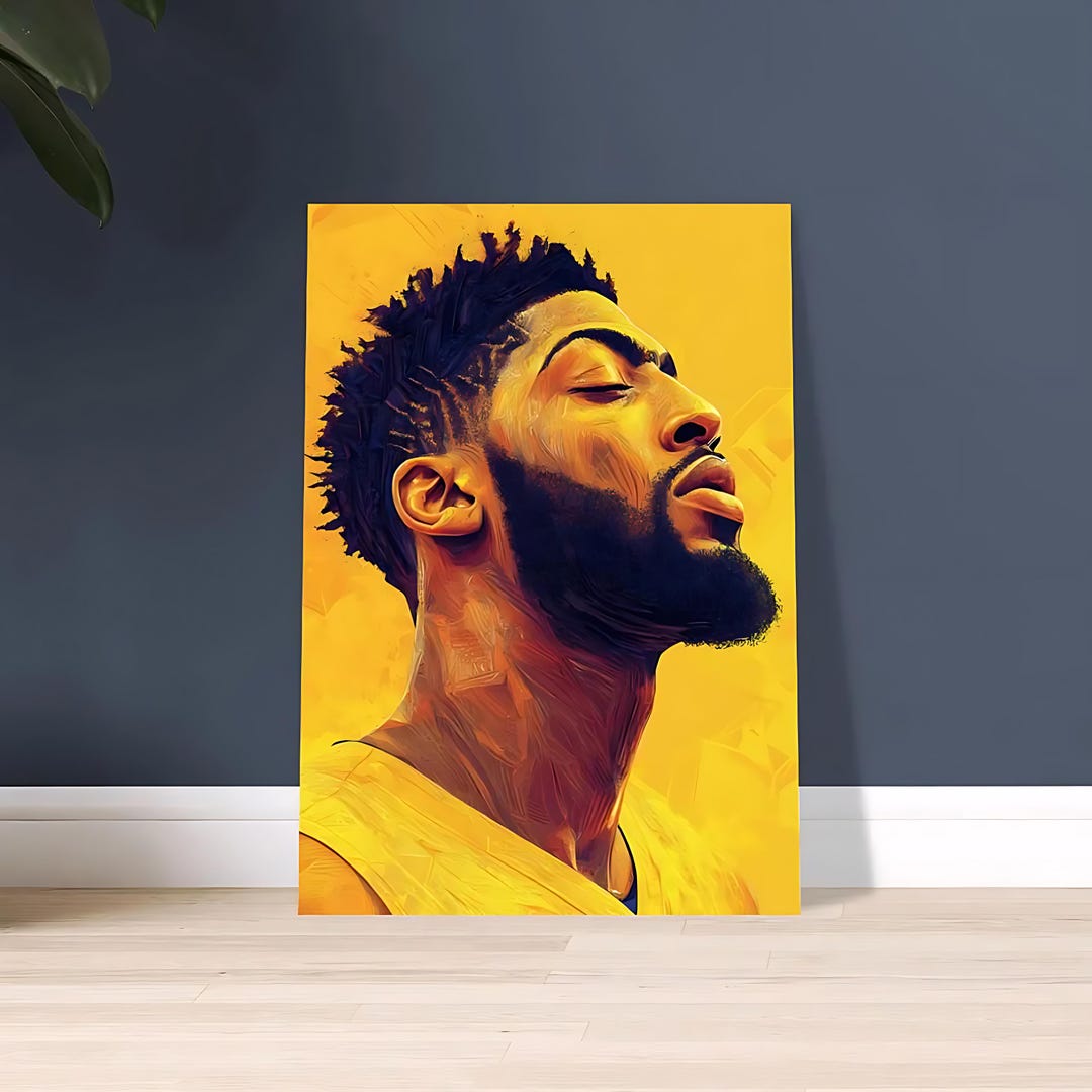 Anthony Davis Poster, Anthony Davis, Basketball Poster, Basketball Art ...