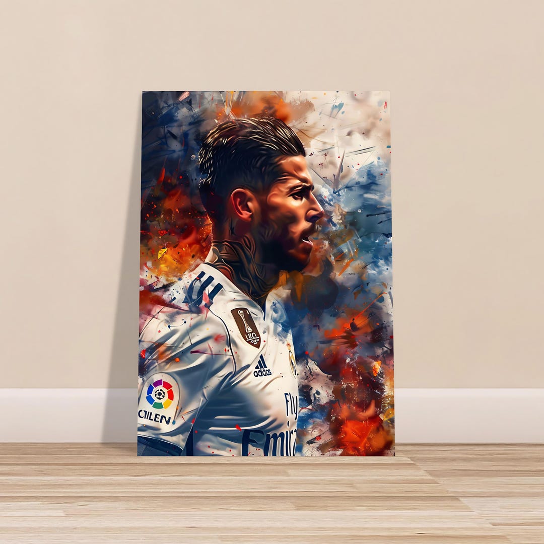 Sergio Ramos Poster, Sergio Ramos Art, Football Poster, Football Print ...