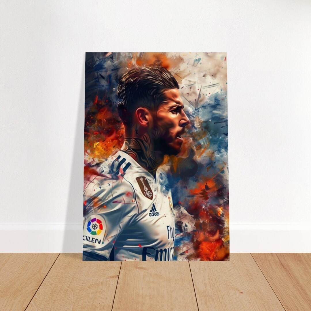 Sergio Ramos Poster, Sergio Ramos Art, Football Poster, Football Print ...