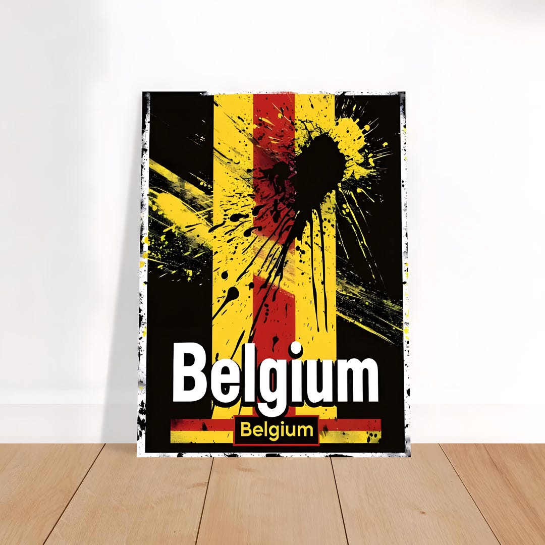 Belgium Poster, Belgium Art, Football Poster, Football Print, Football ...