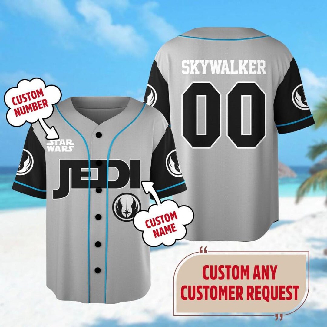 Personalized Jedi Skywalker Baseball Jersey, Custom Star Wars Baseball ...