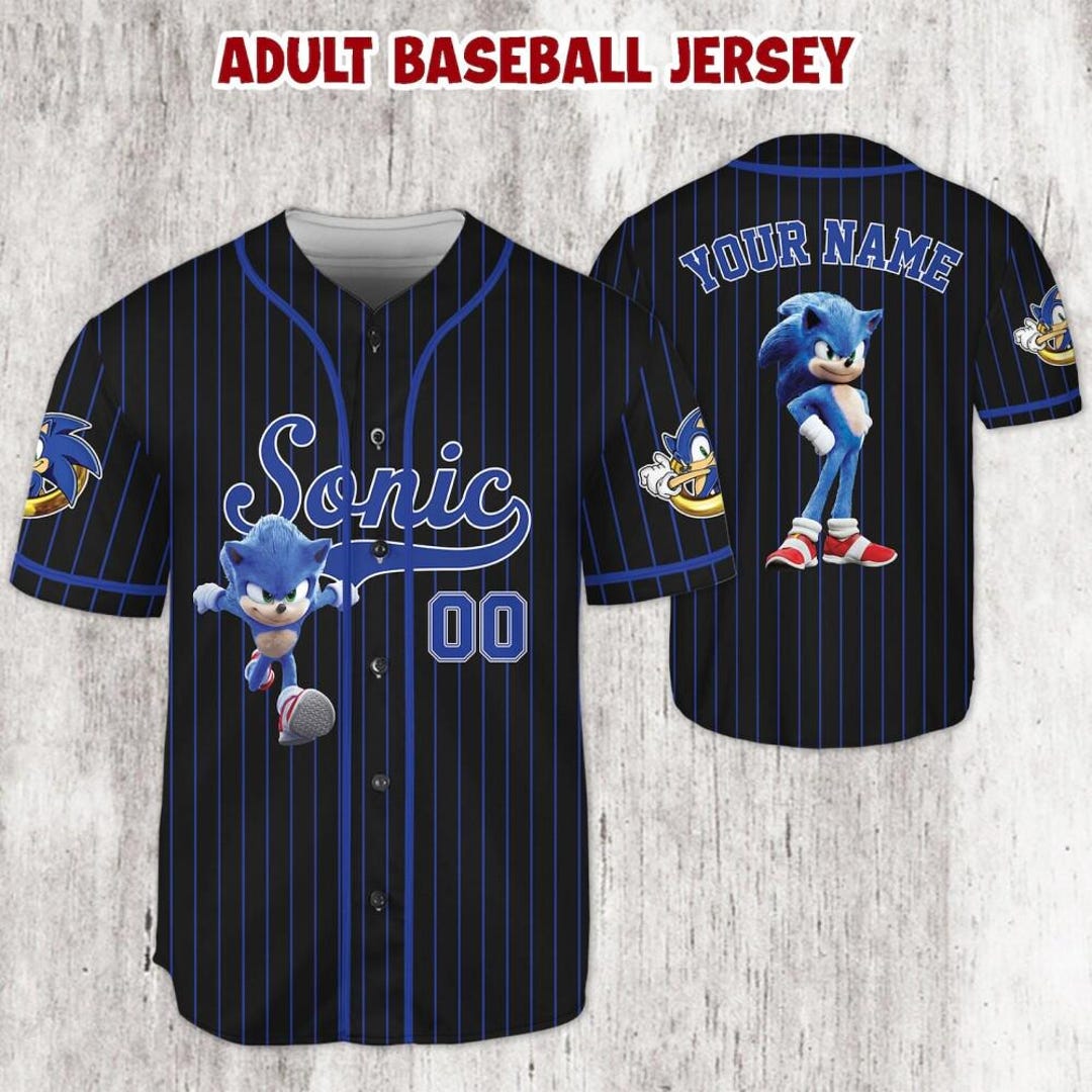 Personalized Sonic Baseball Jersey – Funny Sonic Party Jersey ...