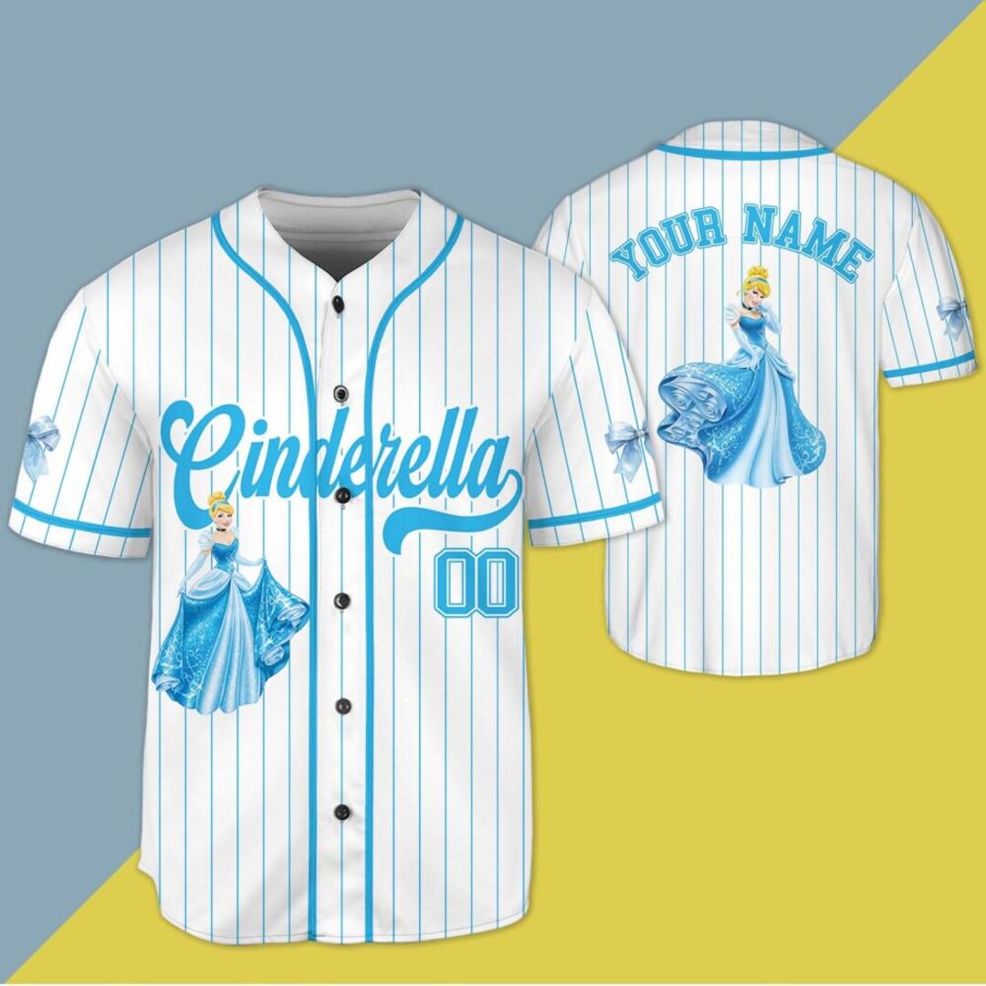 Custom Disney Princess Cinderella Brave Baseball Jersey, Custom ...