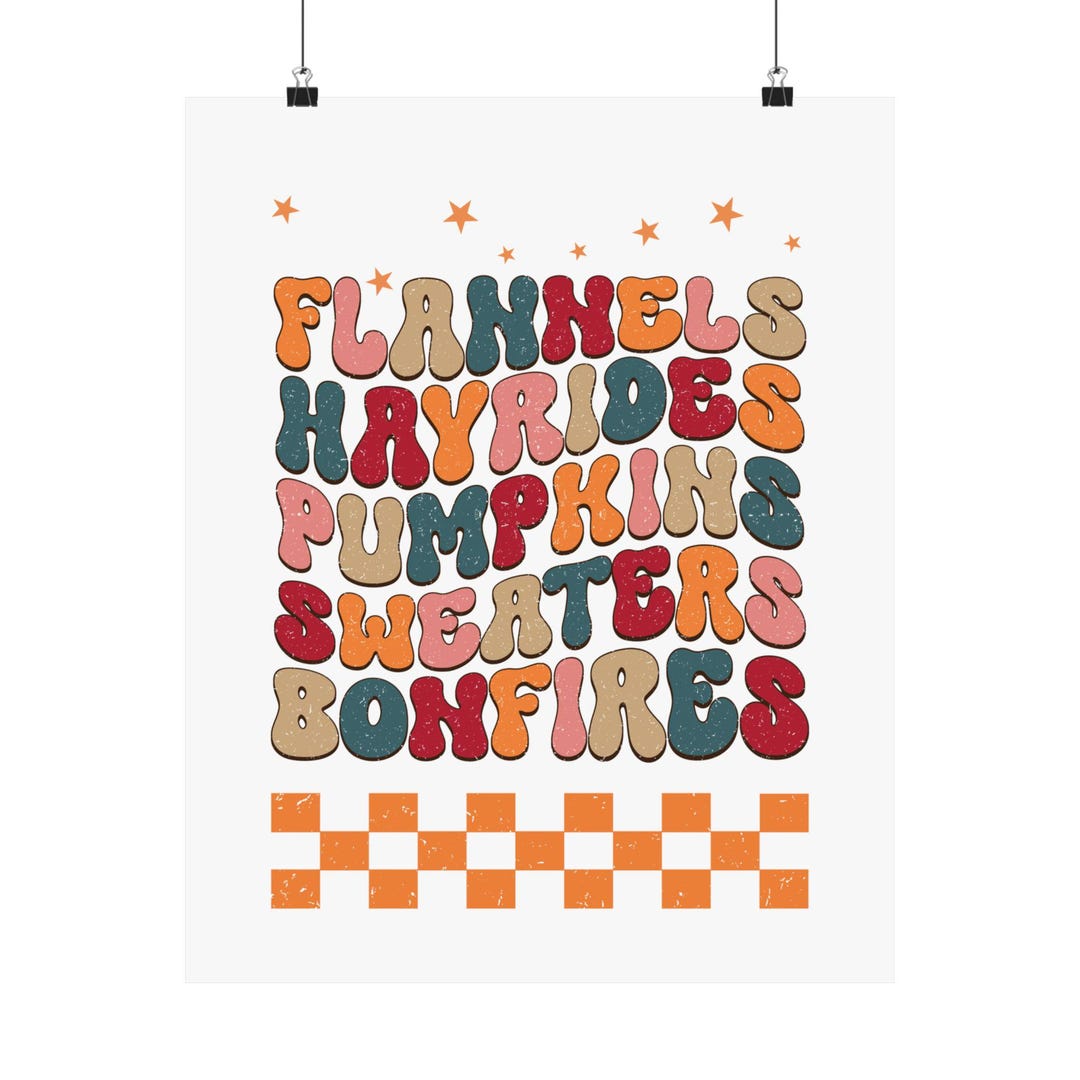 Fall Colors Matte Vertical Poster, Seasonal Autumn Wall Art Print ...